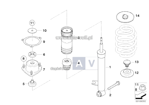 33526788512 Amortyzator tylny prawy - 33526788512 - Części oryginalne ...