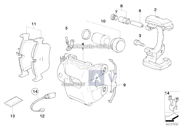 34356790340 Czujnik klocków hamulcowych przód BMW E84 X1 18d 20d ...