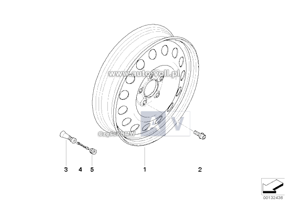 36116758778 Koło dojazdowe 17" - Oryginał BMW - 36116758778 - Części ...