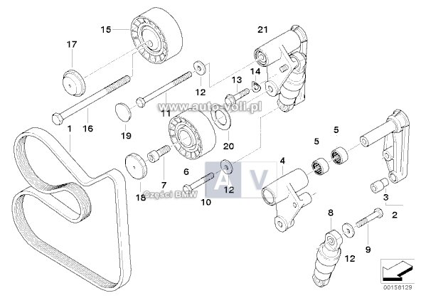 11281706545 Pasek micro BMW E46 E39 E38 E60 E65 730 525 520 530 320 323 ...