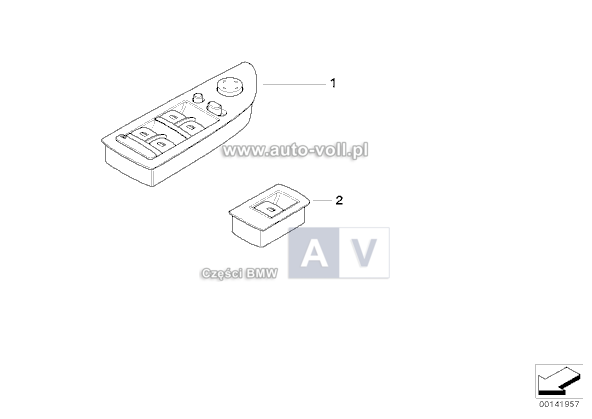 61319217342 Przeł. podn. szyby od strony kierow. - 61319217342 - Części ...