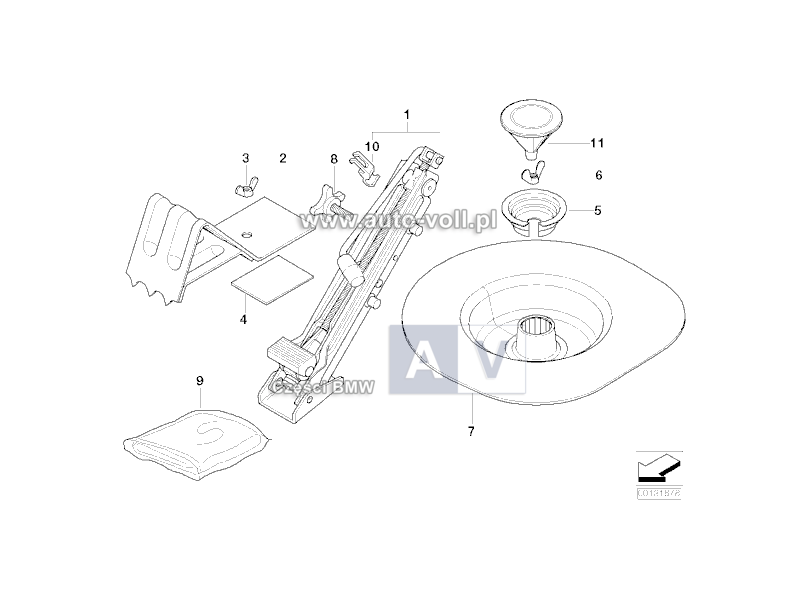 71111094912 Wnęka na koło zapasowe - 71111094912 - Części oryginalne ...