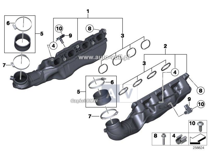 11617547242 Uszczelki ssącego BMW E60 E90 F01 F10 F15 F20 F30 ...