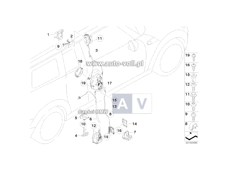 51227167491 Zamek górny - 51227167491 - Części oryginalne BMW Łódź ...
