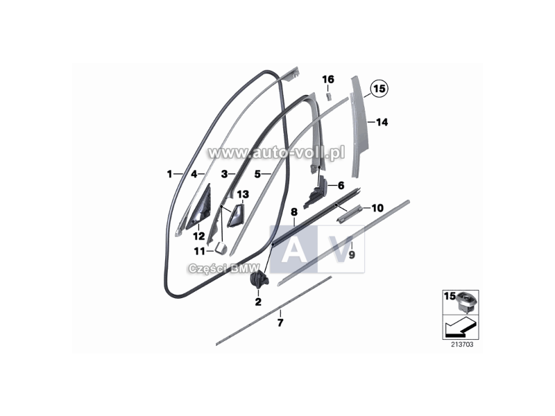 51337182275 Uszczelka drzwi BMW F10 F11 518 520 525 528 530 535 ...
