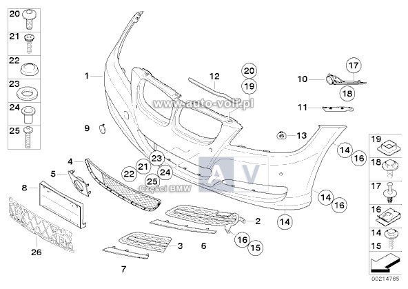 51117198908 Kratka otwarta prawa - 51117198908 - Części oryginalne BMW ...