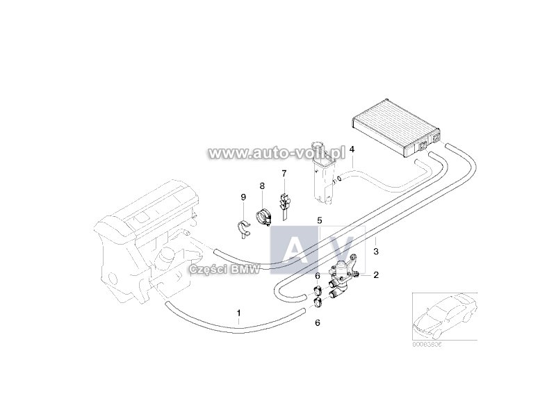 64216902679 Przewód chłodnica-zawór wodny - 64216902679 - Części ...
