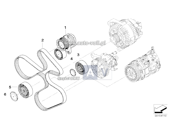 11287628652 Pasek BMW E82 E88 E90 E91 E92 E93 335i 135i M N54 ...