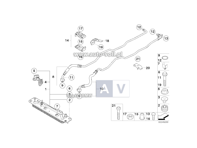 17217600974 Przewód chłodnicy oleju odpływowy - 17217600974 - Części ...
