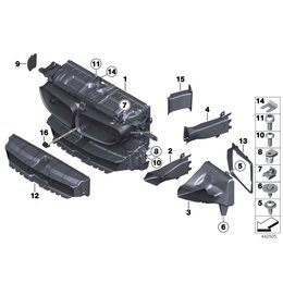 51647237494 Pokrywa wlotu powietrza prawa BMW F01 F02 F06 F06N F07 F07N ...