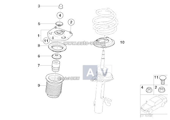 31306758309 Gniazdo amortyzatora - 31306758309 - Części oryginalne BMW ...