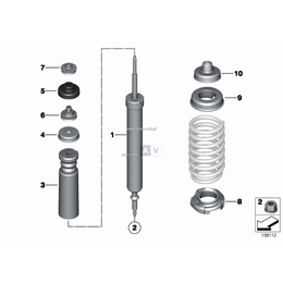 33536764420 Podkładka sprężyny BMW E81 E82 E84 E87 E90 E91 E92 ...