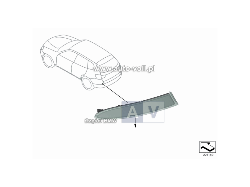 63257352209 Szkło odblaskowe BMW F25 X3 18 20i 20d 28iX 35 30 ...