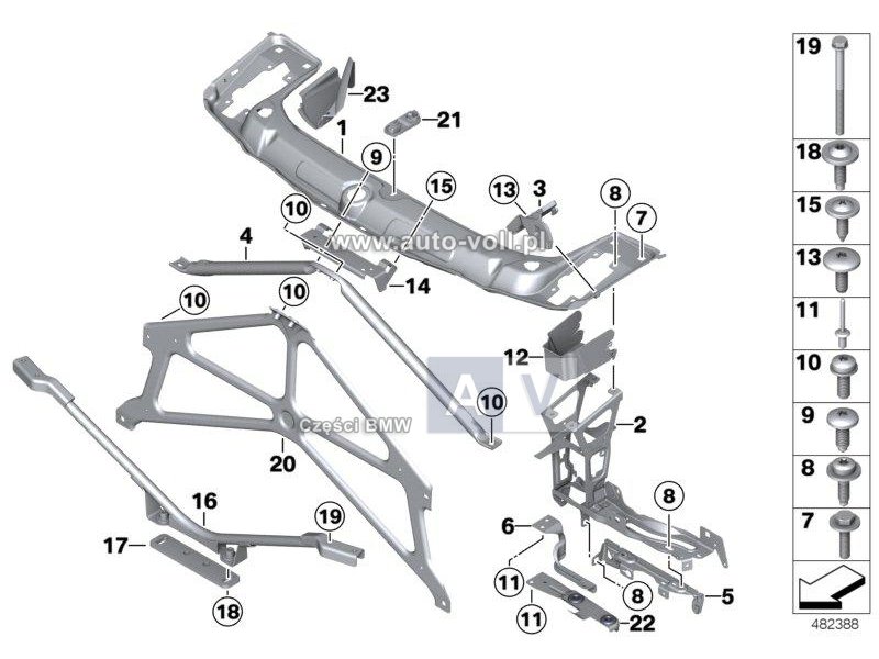 51747385734 Wspornik BMW F20 F21 F22 F23 F30 F31 F32 F33 F34 F36 ...