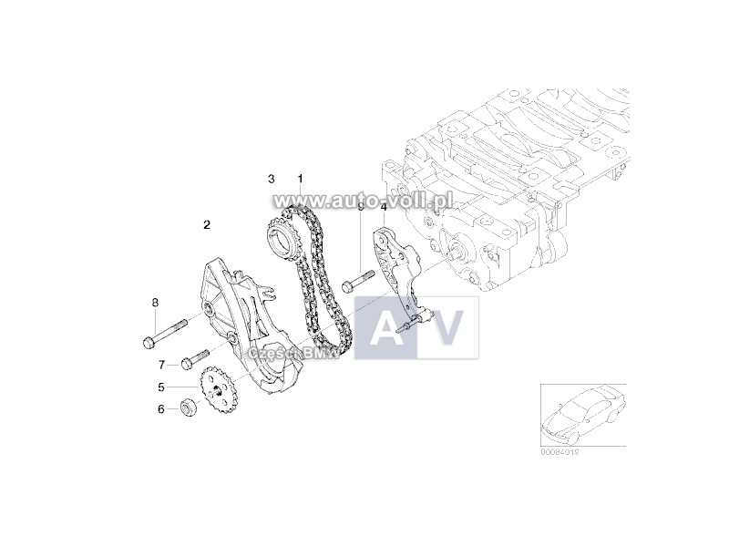11417505842 Napinacz łańcucha pompy oleju BMW E46 E60 E87 E91 ...