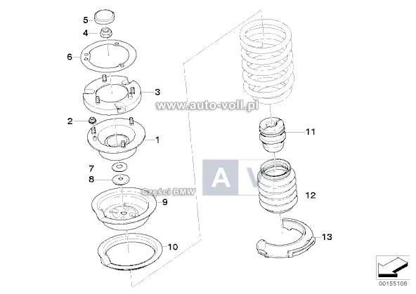 31316769731 Nakrętka BMW E36 E38 E39 E60 E61 E64 E65 E81 E90 ...